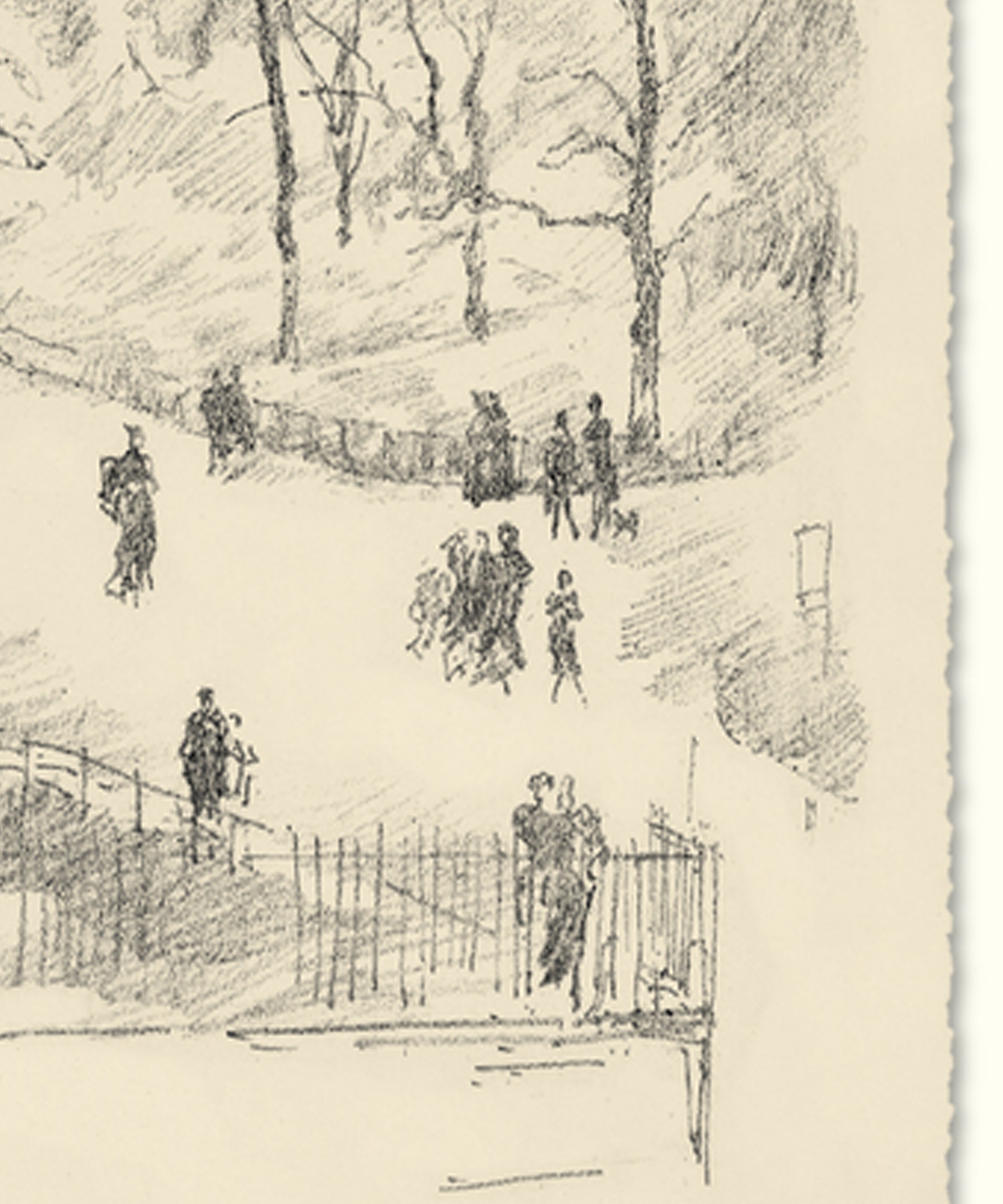 Park Walk Etching Sketch – High Street Market