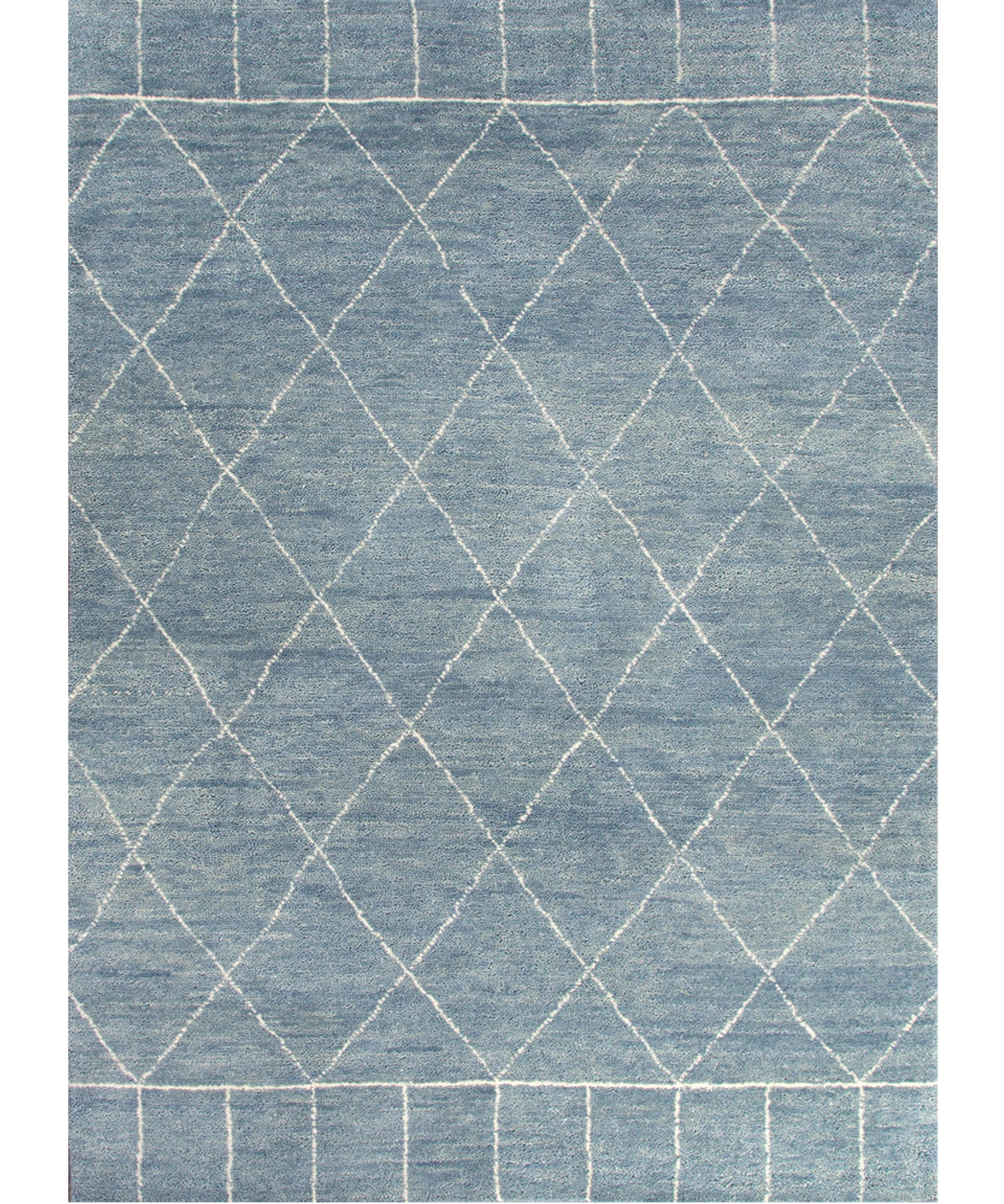 Tangier Hand-Knotted Wool Rug, Slate Blue – High Street Market