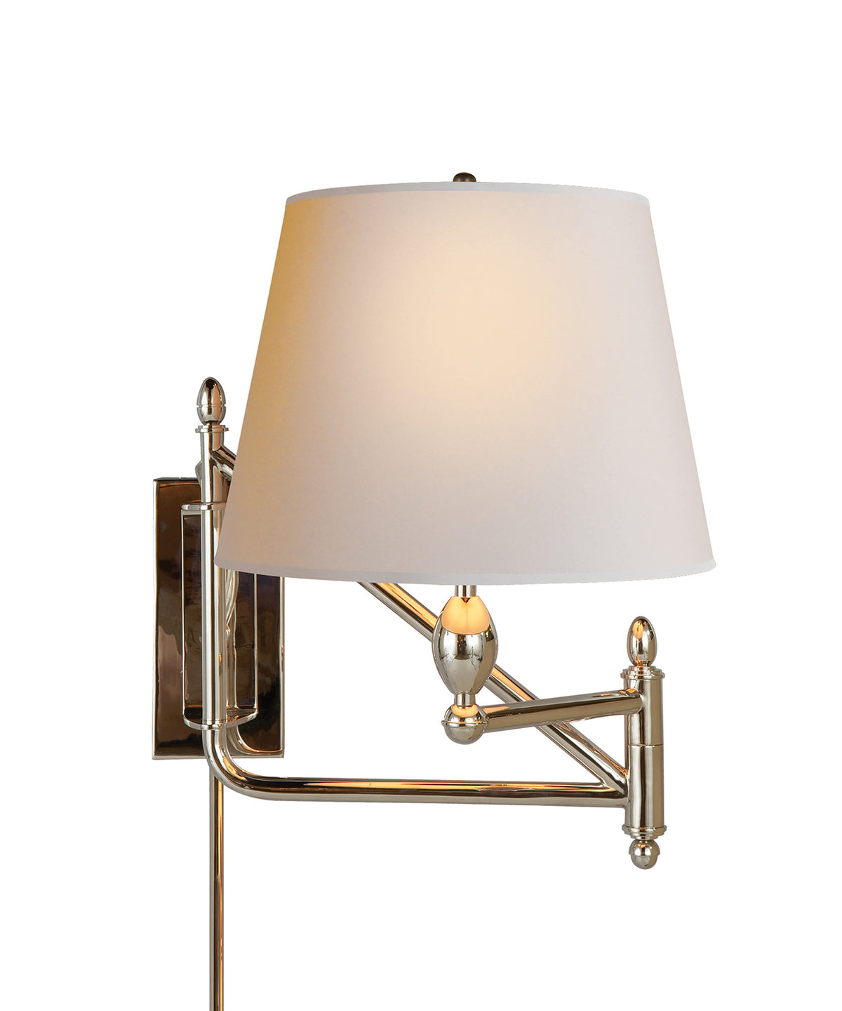 Paulo Bracket Small Swing Arm Light, Polished Nickel – High Street Market