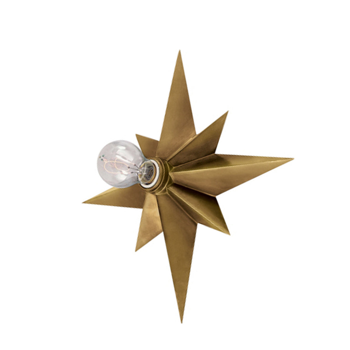 Star Flush Mount Wall Sconce, Antique Brass – High Street Market