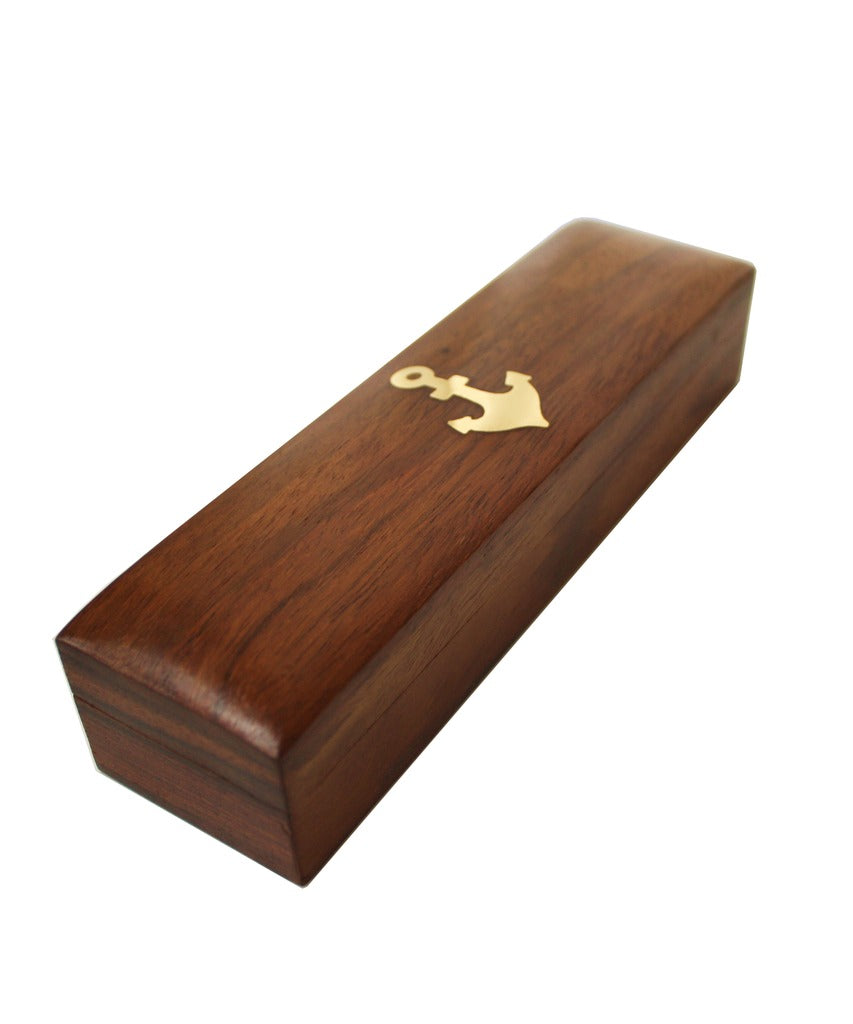 Nautical Wood Box with Brass Anchor – High Street Market