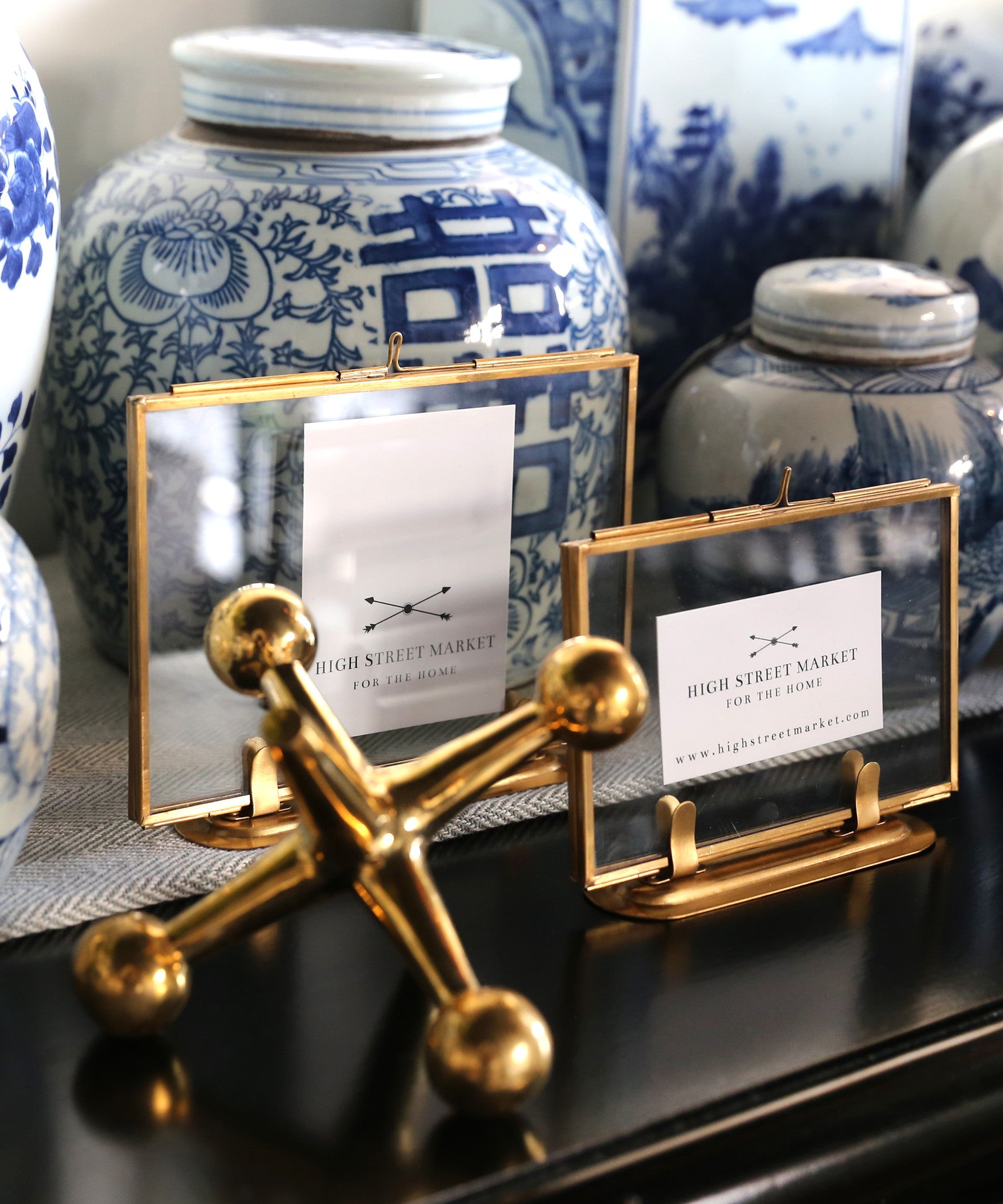 Double Sided Glass Picture Frame, Brass – High Street Market