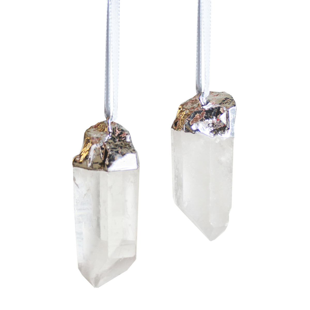 Silver Plated Quartz Point Ornament – High Street Market