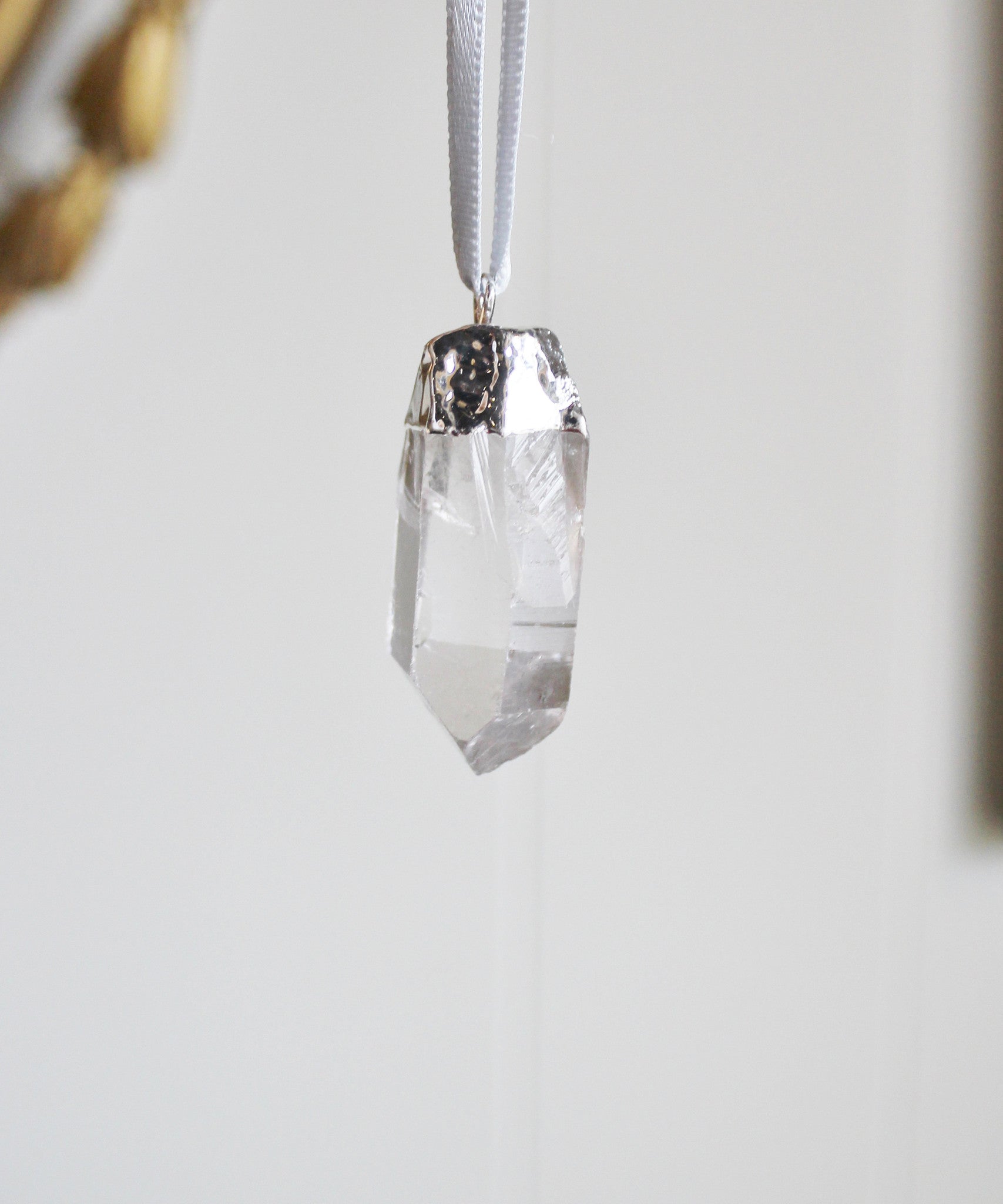 Silver Plated Quartz Point Ornament – High Street Market