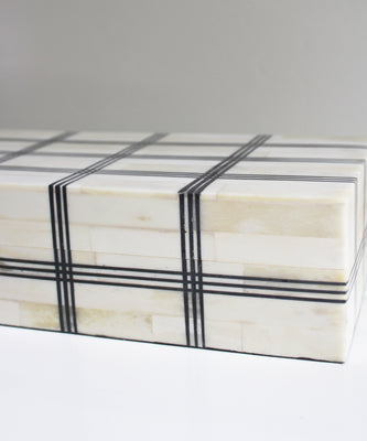 Plaid Bone Clad Storage Box – High Street Market