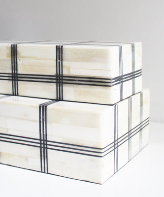 Plaid Bone Clad Storage Box – High Street Market