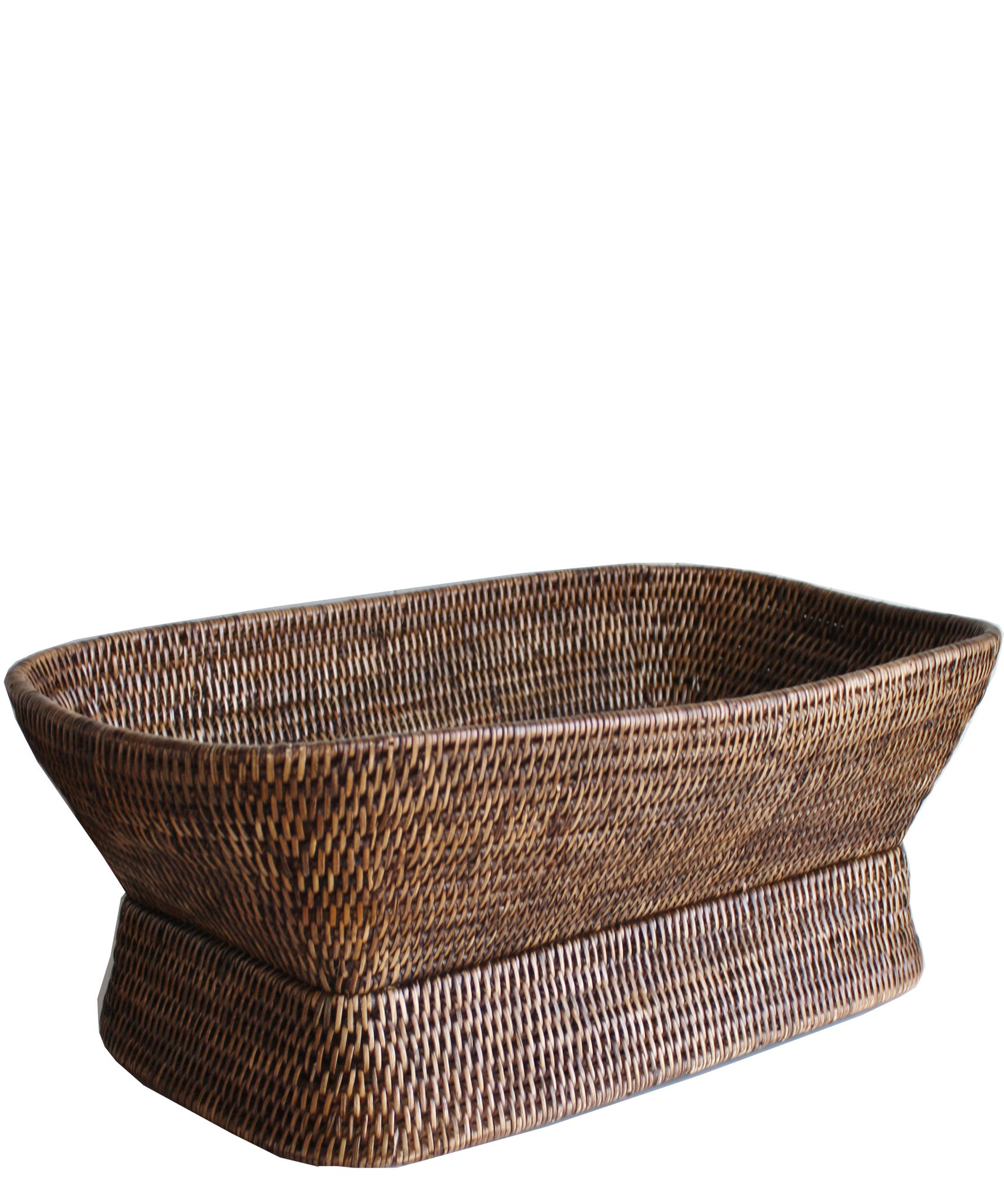 Large Rectangular Pedestal Fruit Bowl, Antique Brown – High Street Market