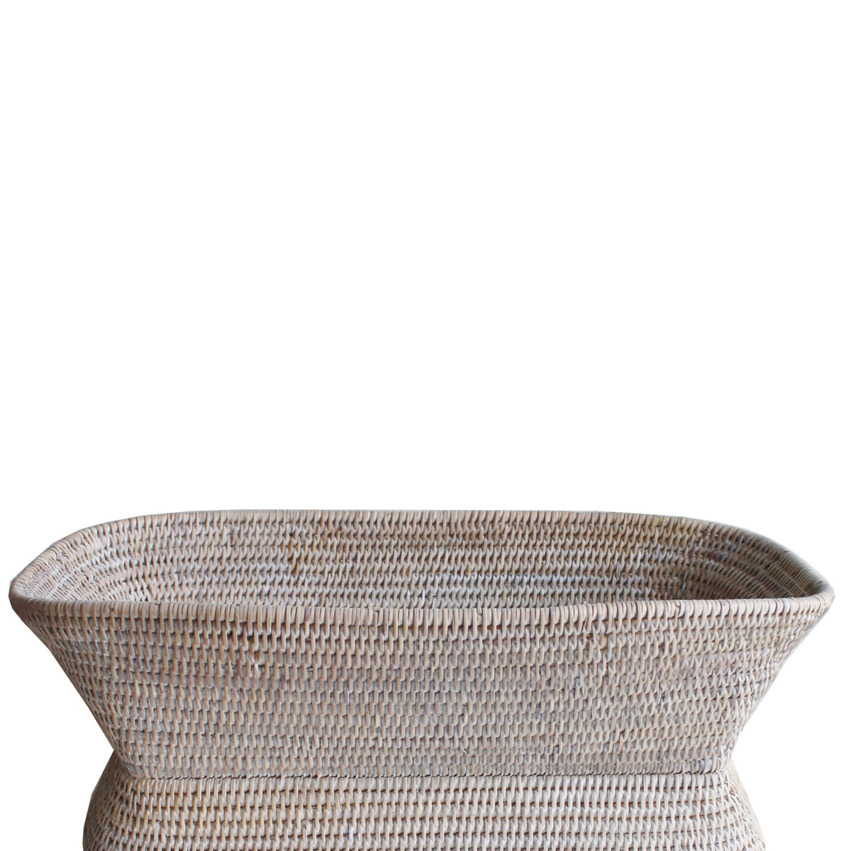 Large Rectangular Pedestal Fruit Bowl, White Wash – High Street Market